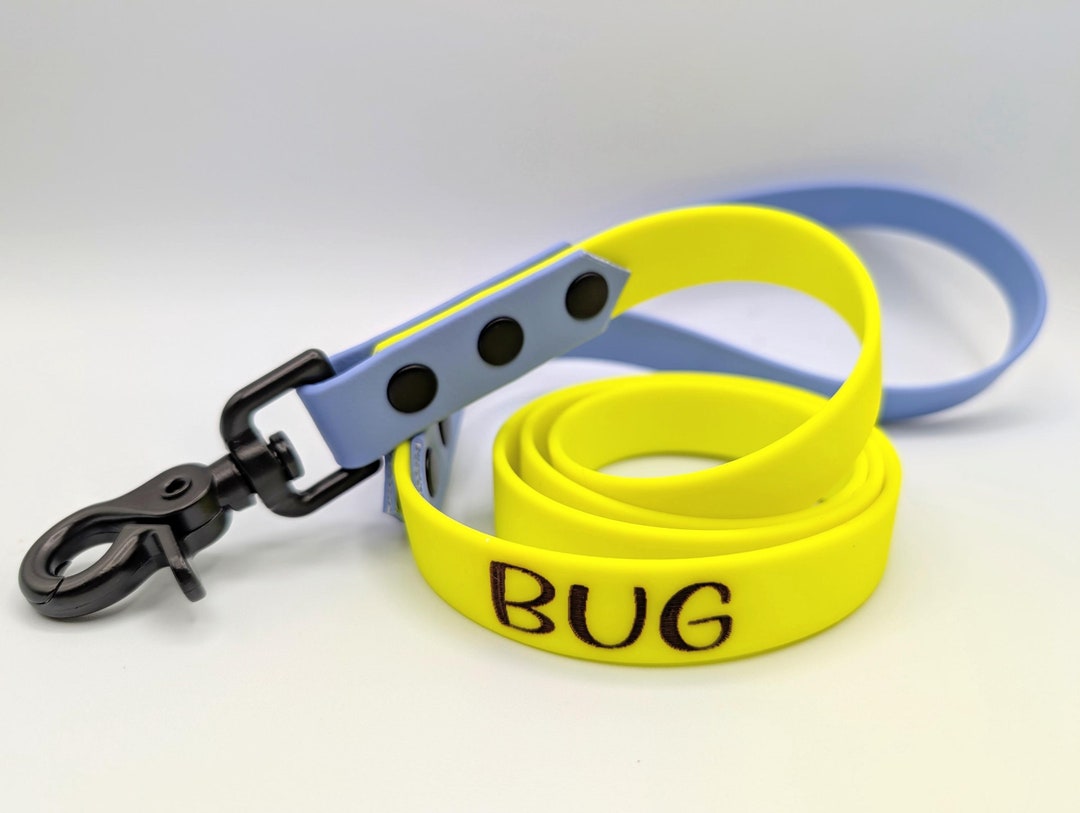 Custom Order | 3/4" Two Tone Biothane® Leashes - Personalized Laser ...