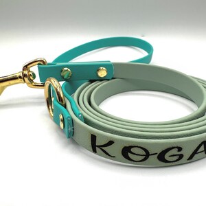Custom Order Two Tone 1/2 Biothane® Leashes Personalized Laser ...