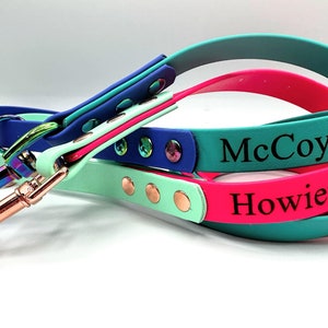 Custom Order 3/4 Two Tone Biothane® Leashes Personalized Laser ...