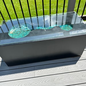 Unique Water Sculpture Outdoor Patio Coffee Table - Etsy