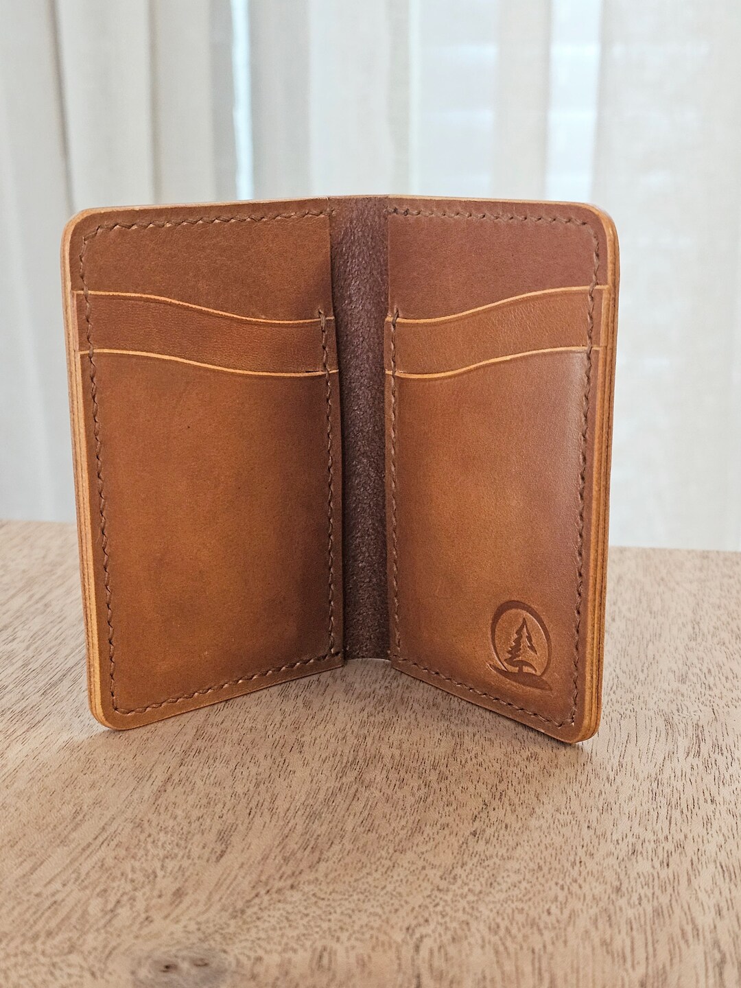 Leather Bifold Minimalist Wallet Card Holder - Etsy