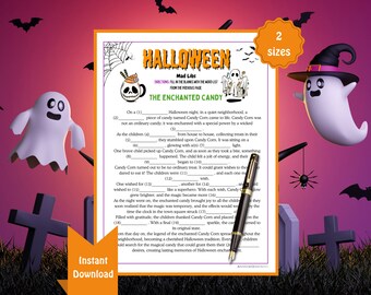 Halloween Mad Libs Activity for Kids - Etsy
