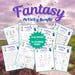 Fantasy Game Bundle | Fantasy Coloring Pages | Fantasy Magic Printables ...