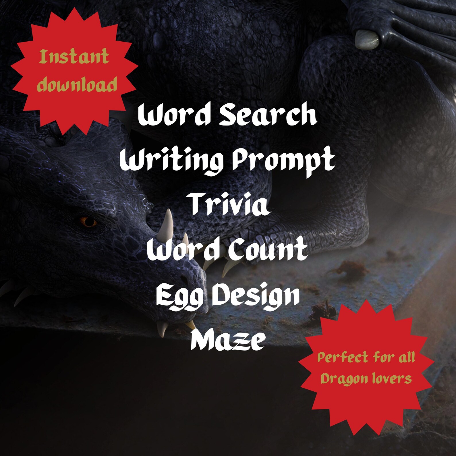 Dragons Activity Bundle | Dragon Games and Puzzles | Dragon Party Games ...