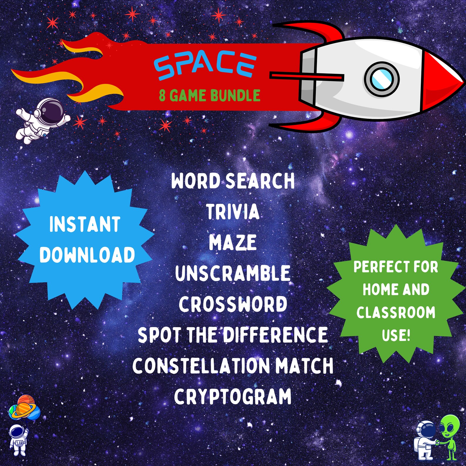 Space Activity Bundle | Space Printables | Outer Space Worksheet ...