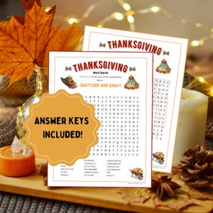 Thanksgiving Games Bundle | Thanksgiving Printable Activity Sheet ...