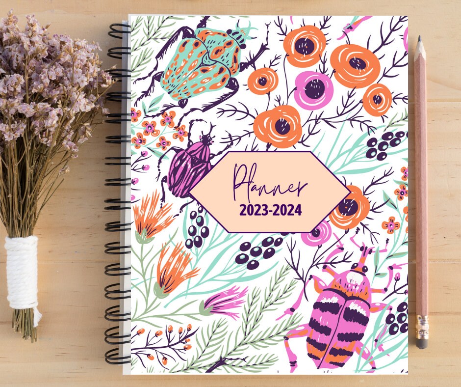 July 2023-dec 2024 Bright Insect Planner Template - Etsy