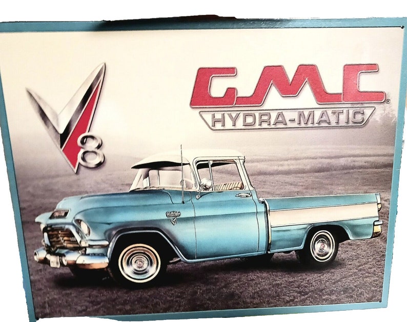 Retro GMC Truck Metal Wall Sign - Etsy