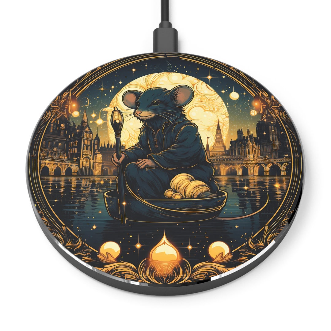 Art Nouveau Philosopher Rat Wireless Charger for Iphone, Apple Watch ...