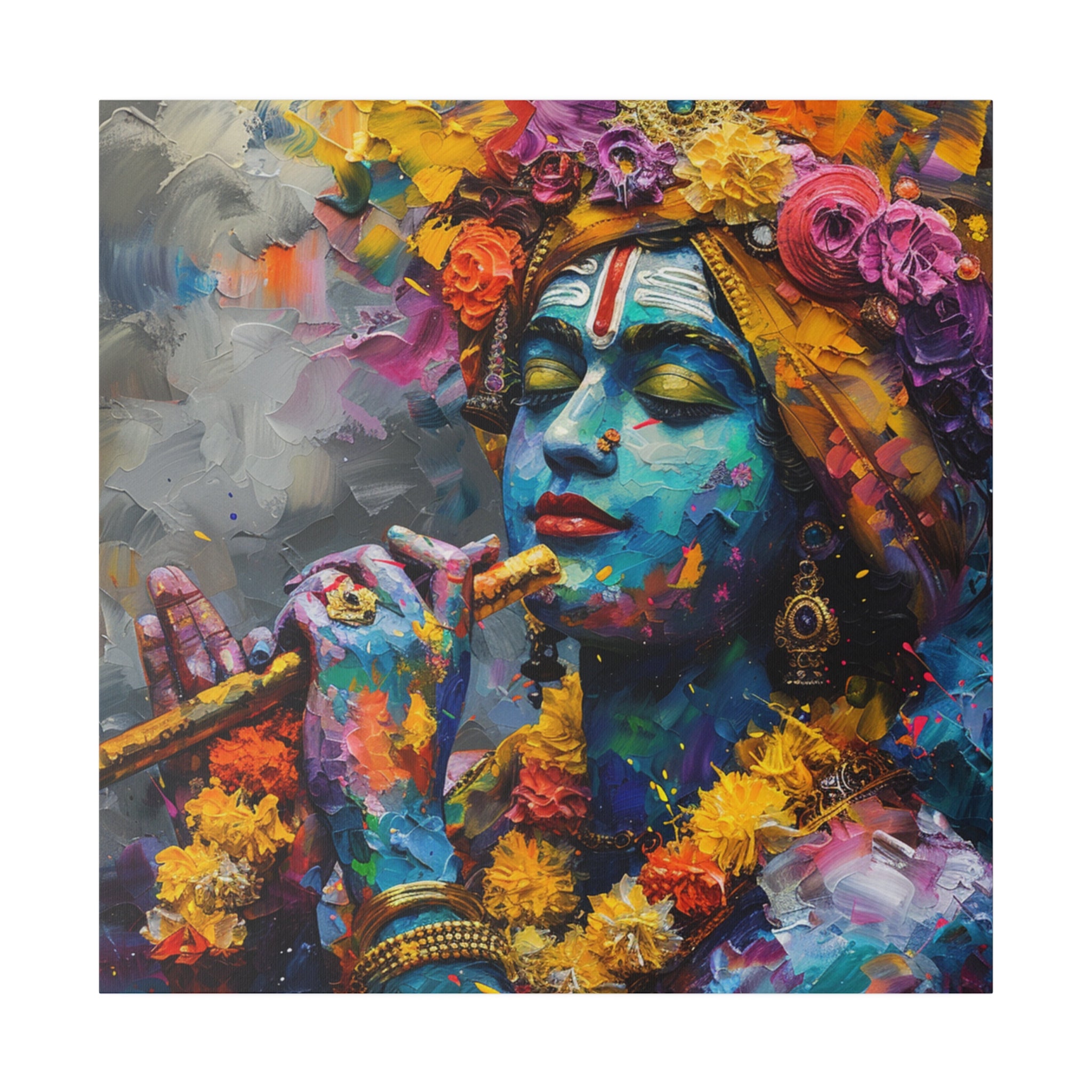 Divine Lord Krishna Abstract Wall Art | Spiritual Art | Home Decor ...