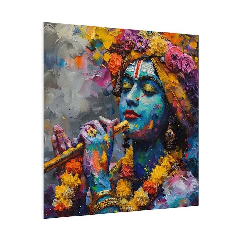 Divine Lord Krishna Abstract Wall Art | Spiritual Art | Home Decor ...