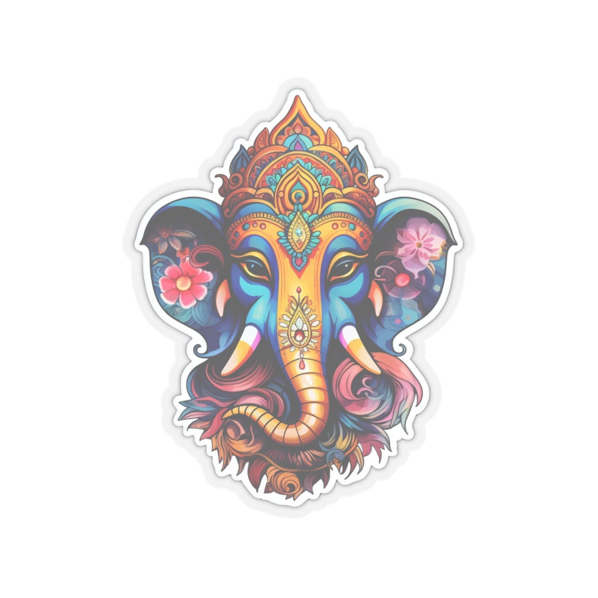 Colorful Abstract Decal Sticker of Lord Ganesha Remover of All ...