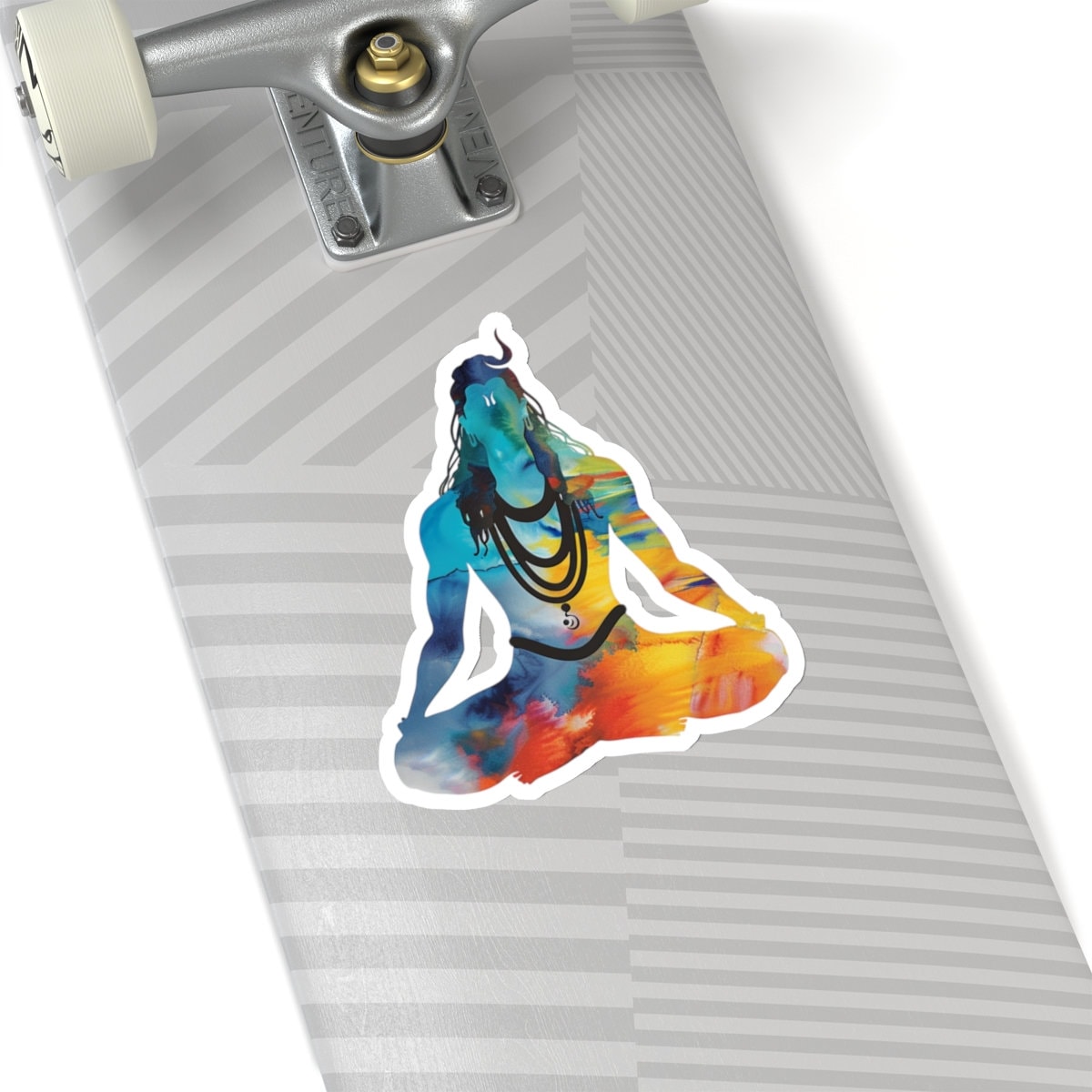 Vibrant Lord Shiva Abstract Sticker - Spiritual Decor - Colorful Hindu ...