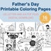 Celebrate Dad! 16 Fun Coloring Pages for Kids - Instant Download PDF ...