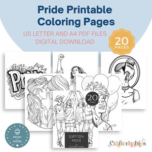 Color With Pride! 20 Fun Coloring Pages for Kids and Adults - Instant ...