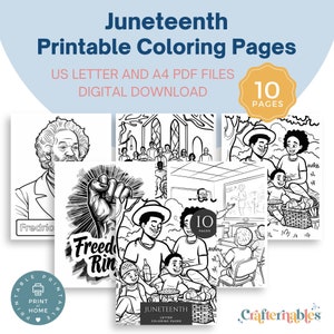 Celebrate Juneteenth! 10 Coloring Pages for Kids and Adults - Instant ...