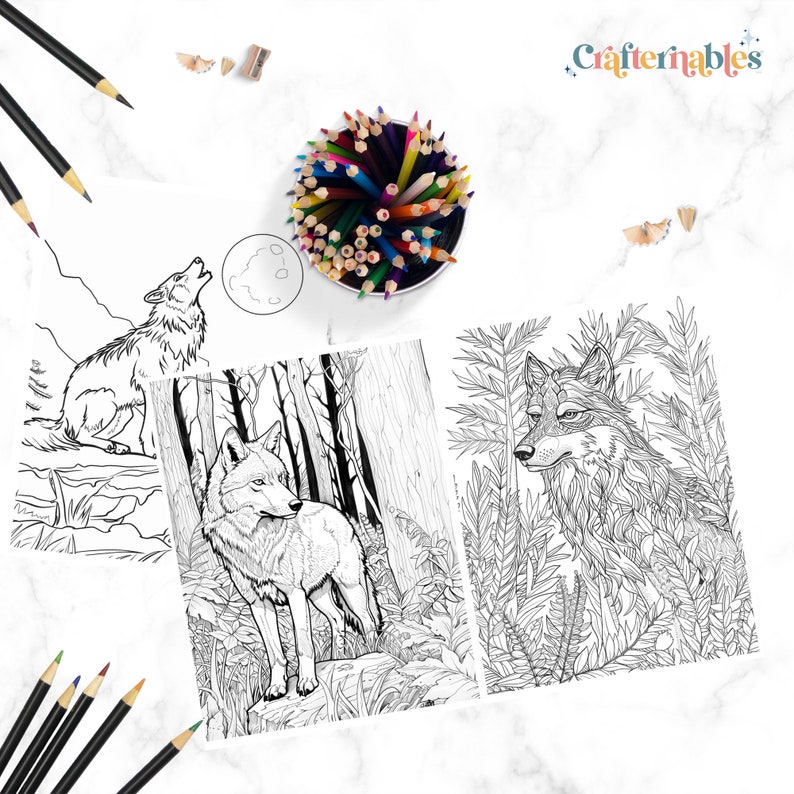 18 Howling Wolf Coloring Pages for All Ages Mindfulness and Relaxing ...