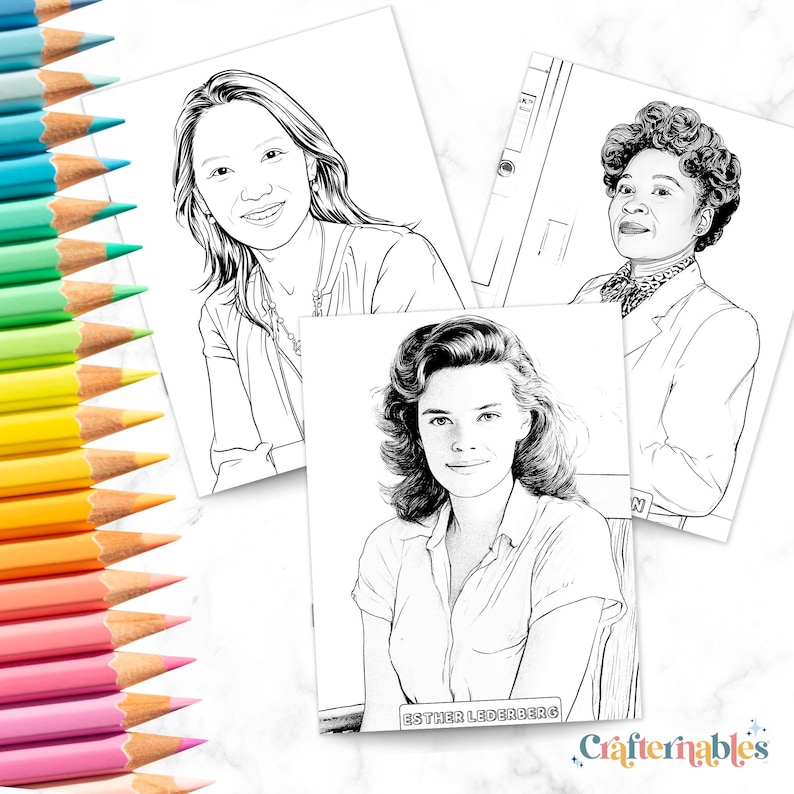 Women in Science Coloring Worksheets | Celebrate STEM Trailblazers | A4 ...