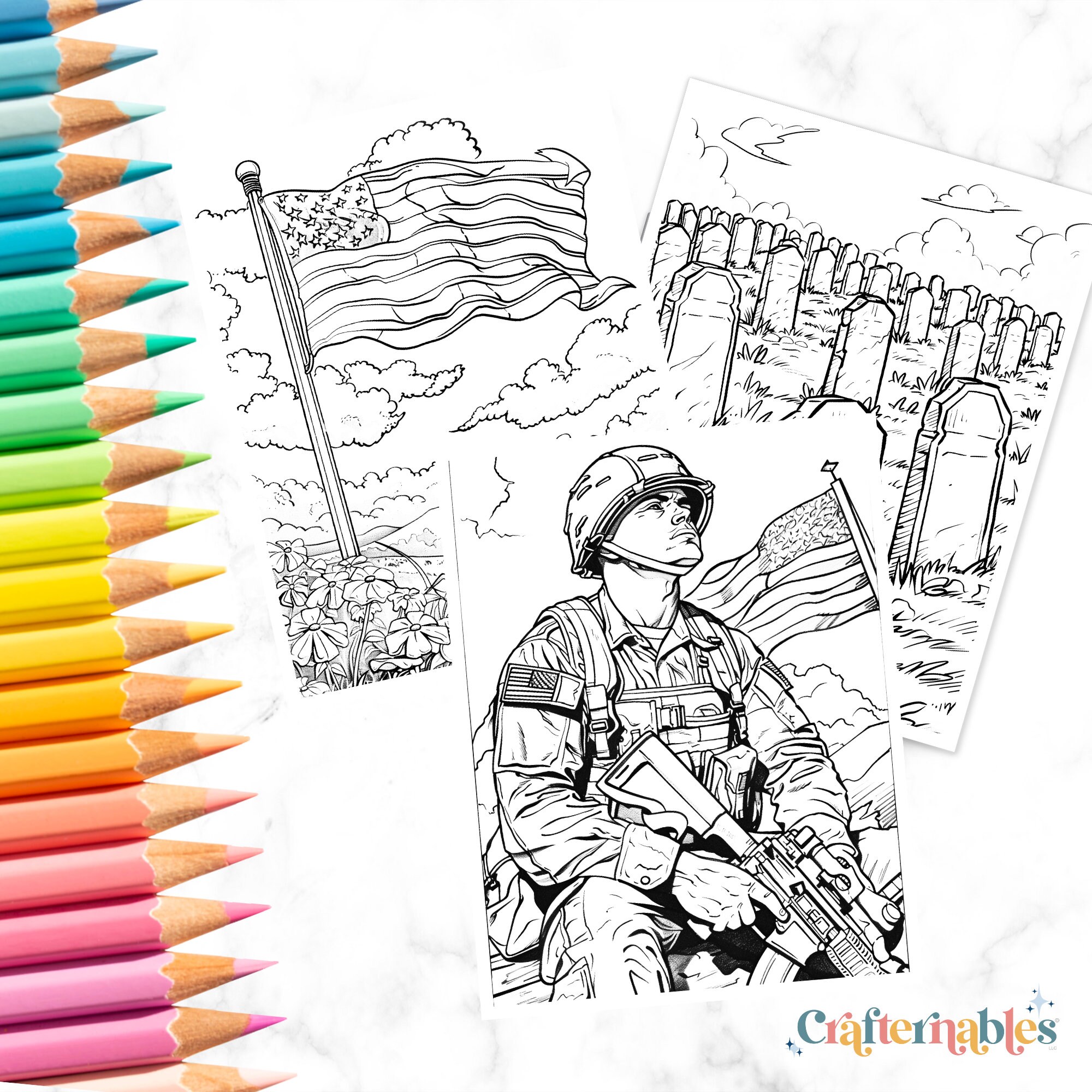Remember Heroes! 23 Memorial Day Coloring Pages for Kids - Instant ...