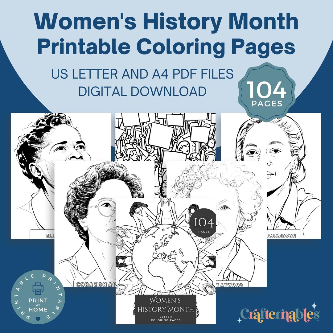 Women’s History Month Coloring Pages | Printable Leaders & Trailblazers ...