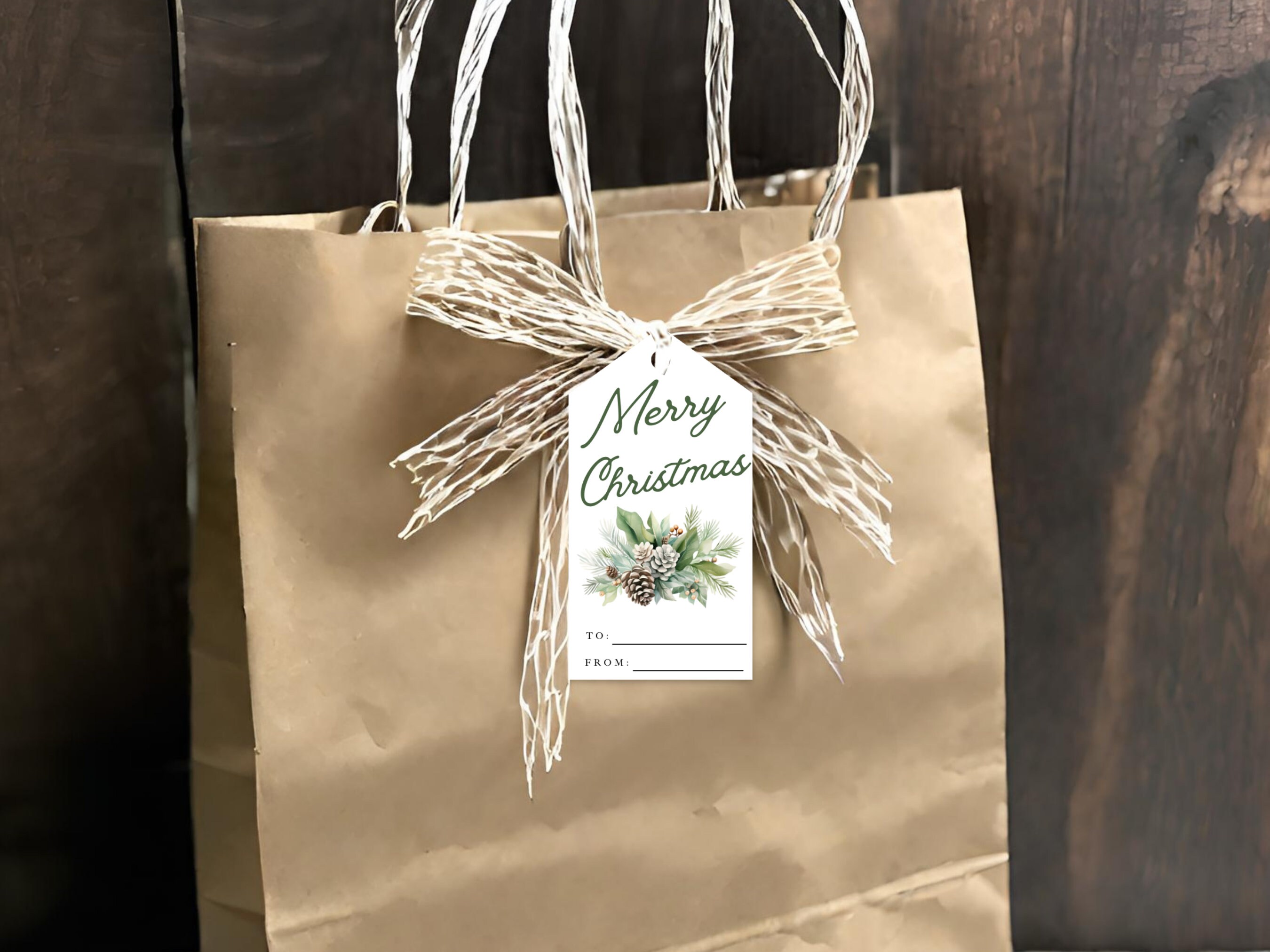 Merry Christmas Gift Tags - 10 Vintage Holly Sprays, Last Minute ...