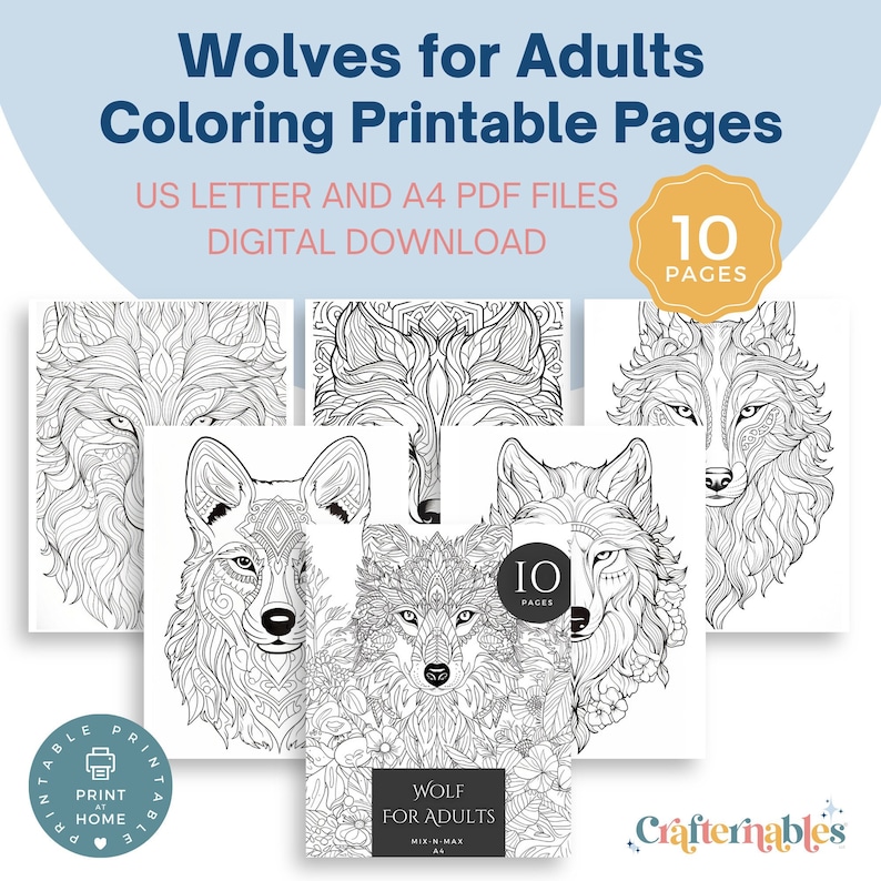 Unleash Serenity: 10 Wolf Coloring Pages for Animal Lovers! - Mindful ...