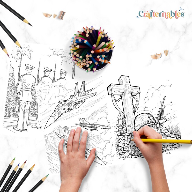 Remember Heroes! 23 Memorial Day Coloring Pages for Kids - Instant ...