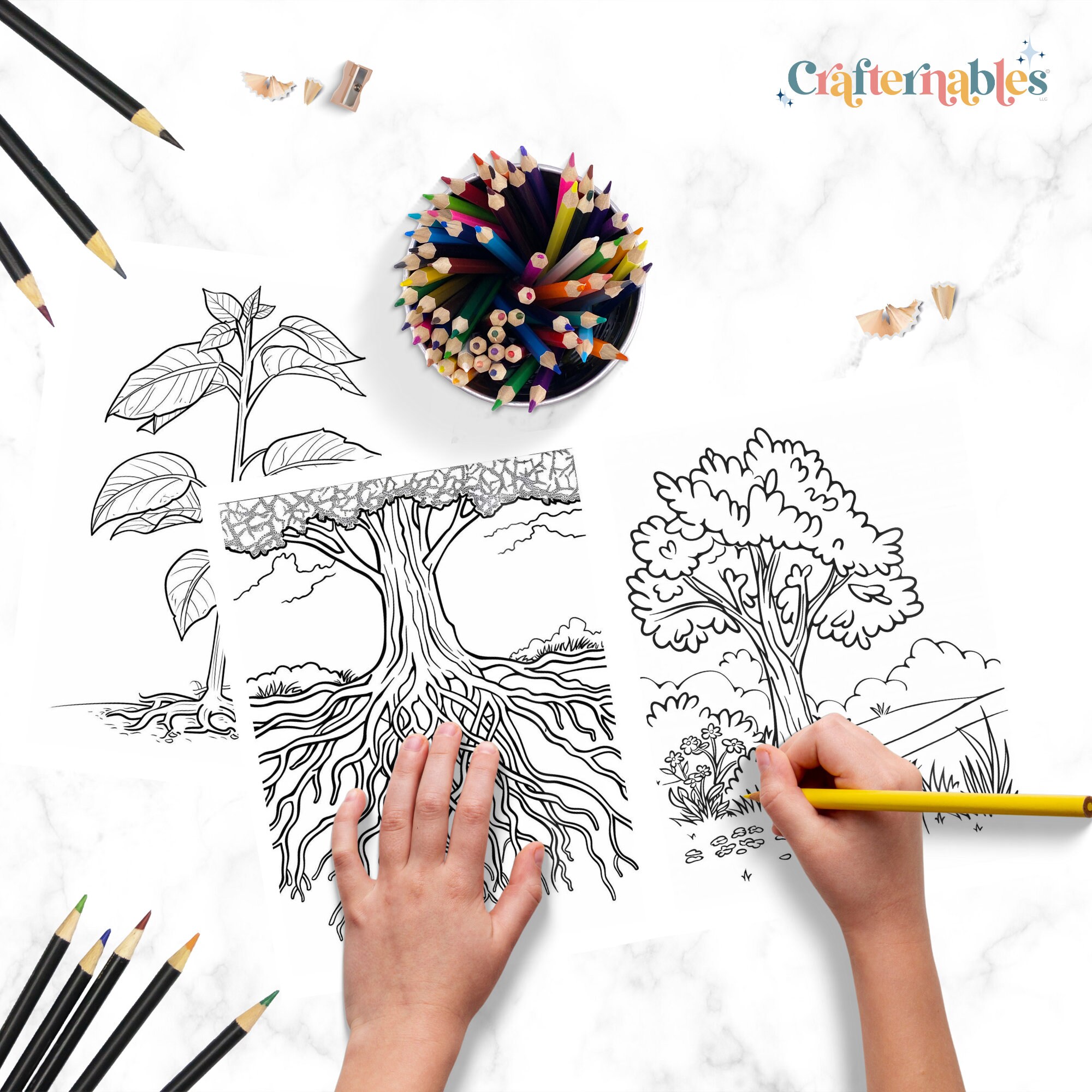 Arbor Day Coloring Pages - Instant Download PDF for Nature Enthusiasts ...