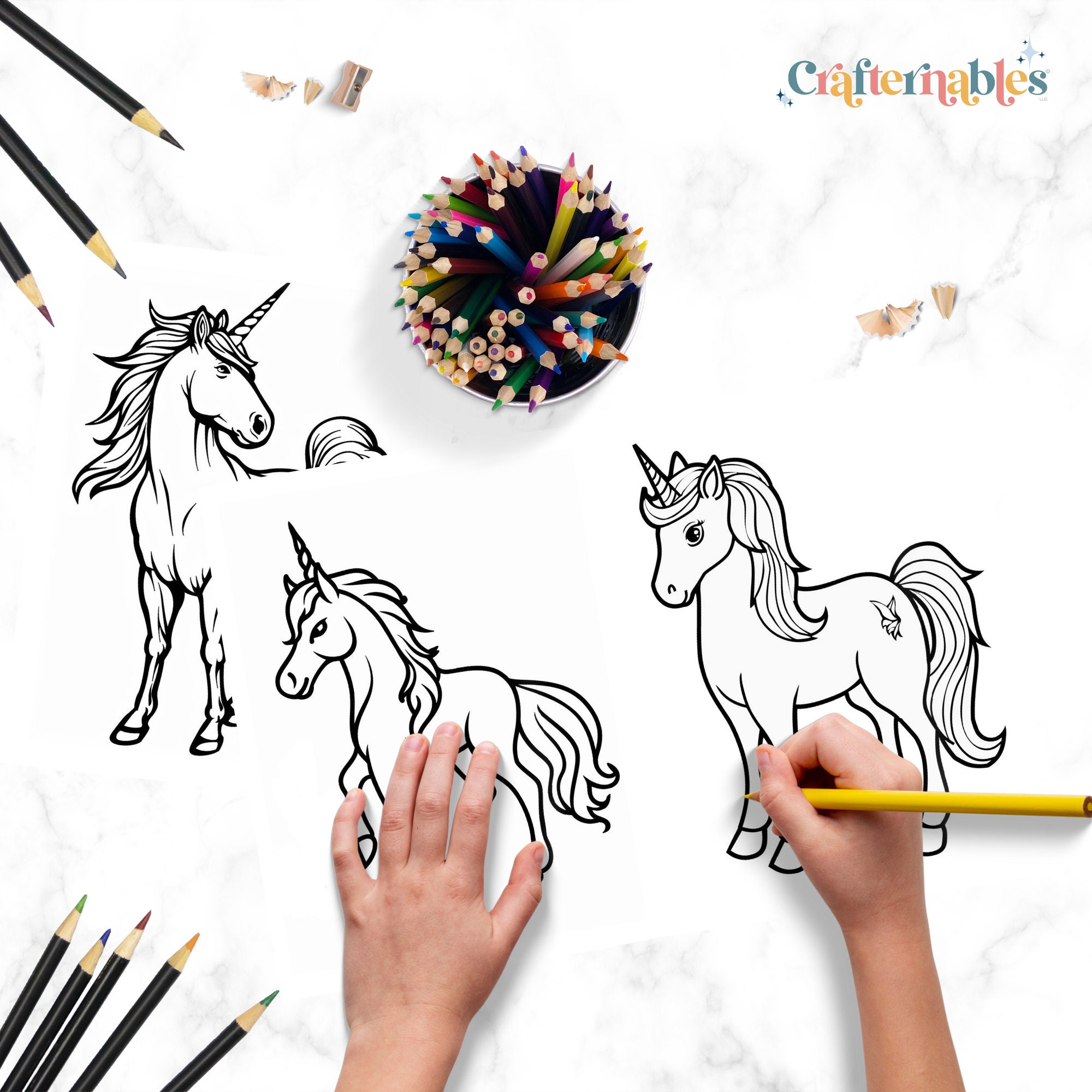 Magical Cartoon Unicorn Coloring Pages for Kids - Printable - 33 ...