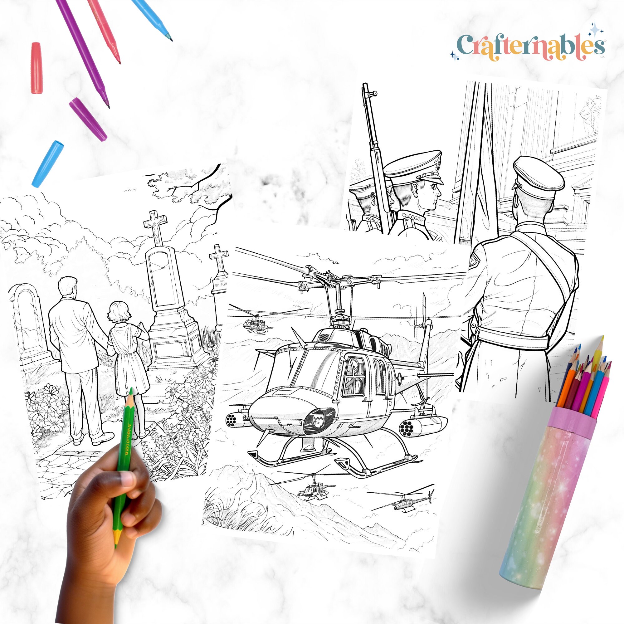 Remember Heroes! 23 Memorial Day Coloring Pages for Kids - Instant ...