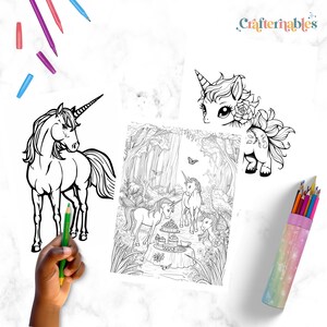 Magical Cartoon Unicorn Coloring Pages for Kids - Printable - 33 ...