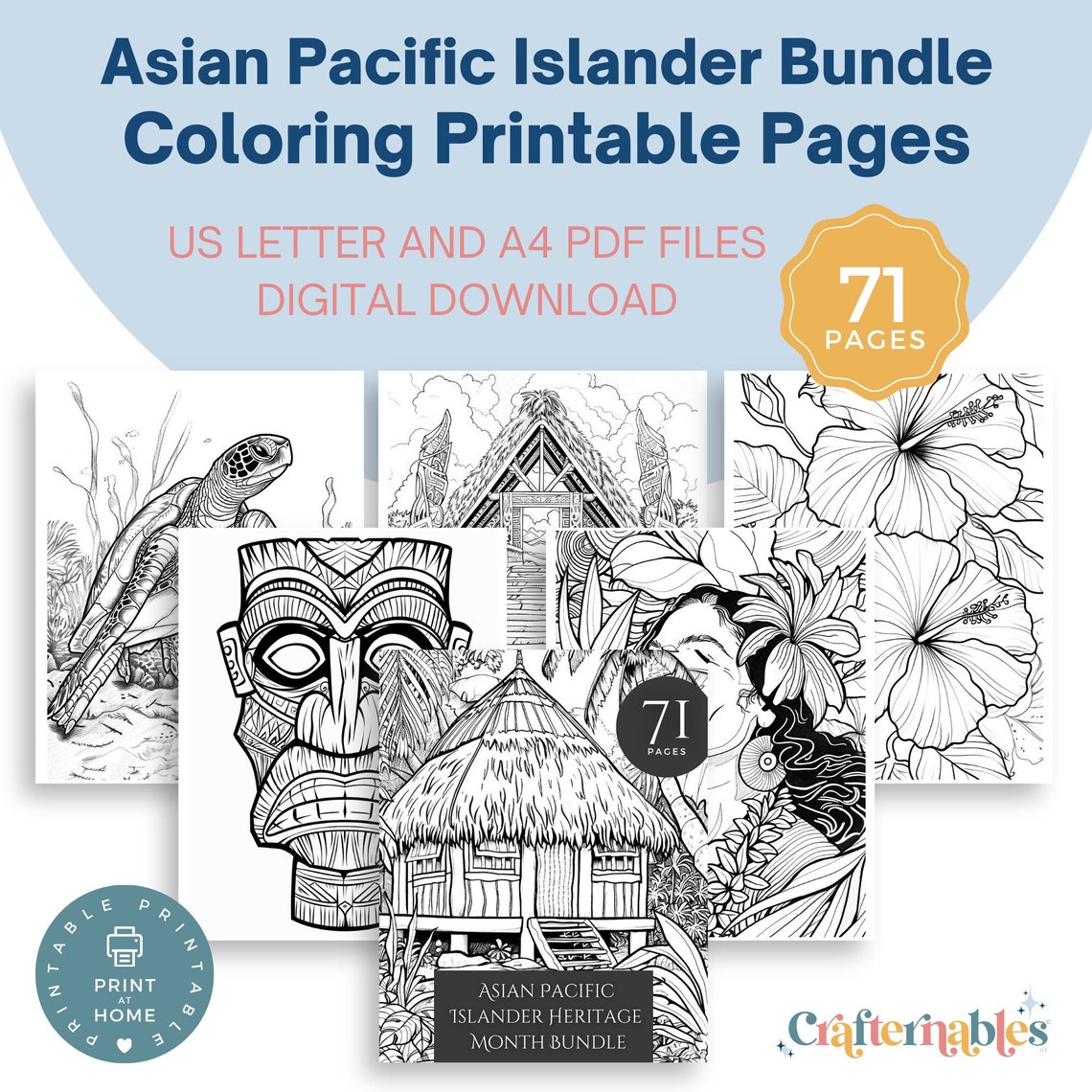 Learn & Color 71 Asian and Pacific Islander Heritage Month Coloring ...
