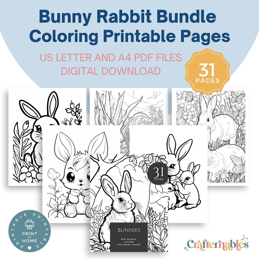 31 Printable Bunny Rabbit Coloring Pages for Kids - Educational ...