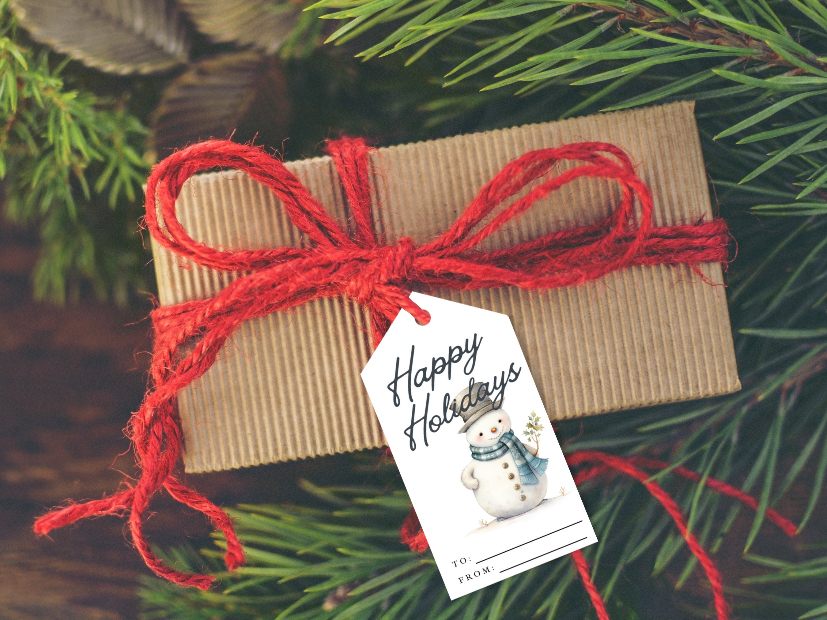 Snowman Happy Holiday Gift Tags Set of 10 Printable Tags for Presents ...