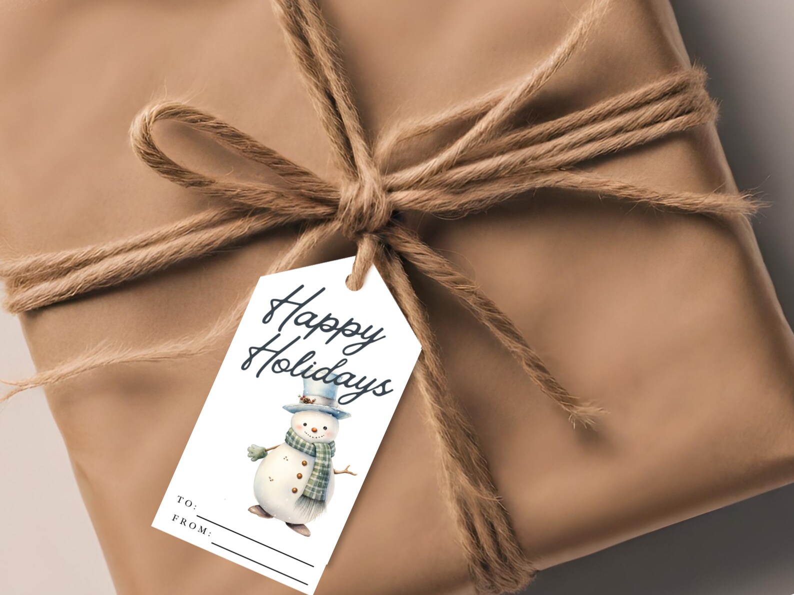 Snowman Happy Holiday Gift Tags - Set of 10 Printable Tags for Presents ...