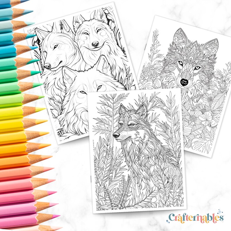 Unleash Serenity: 10 Wolf Coloring Pages for Animal Lovers! - Mindful ...
