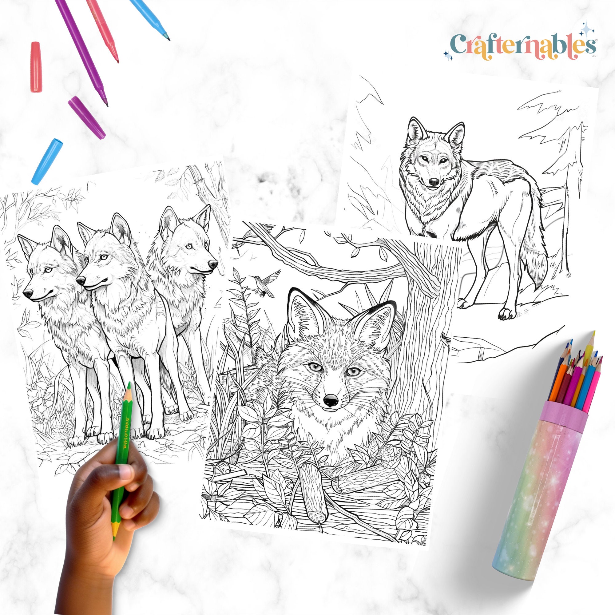 18 Howling Wolf Coloring Pages for All Ages! - Mindfulness and Relaxing ...