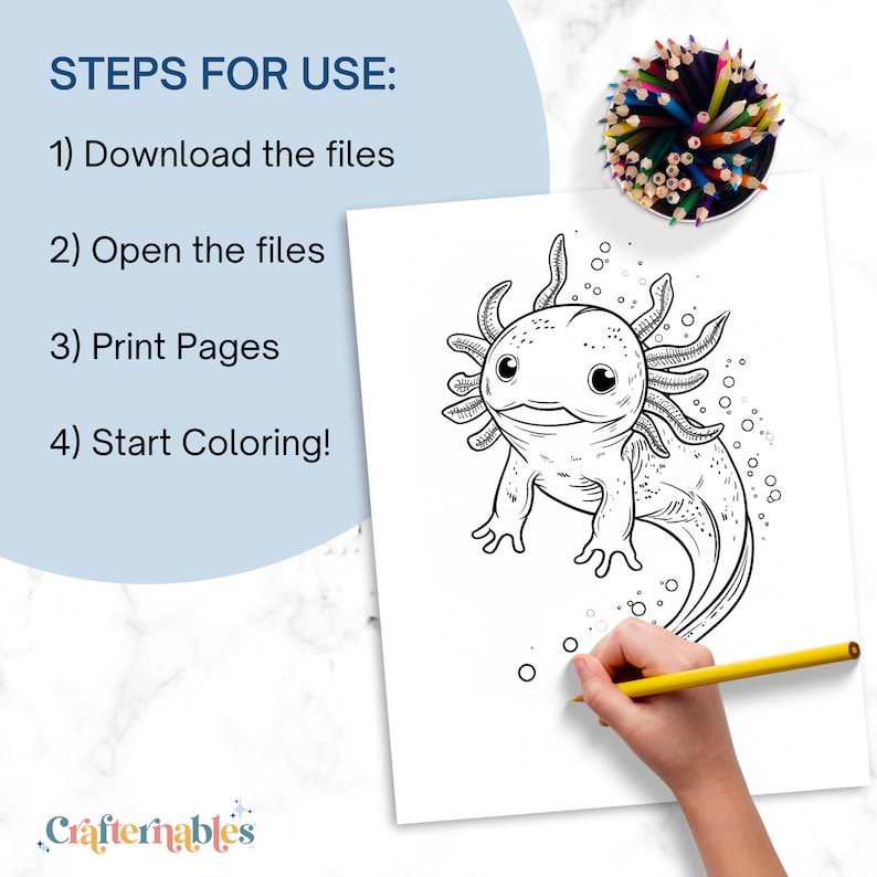 13 Unique Axolotl Coloring Pages for Kids - Educational Activity Sheets ...
