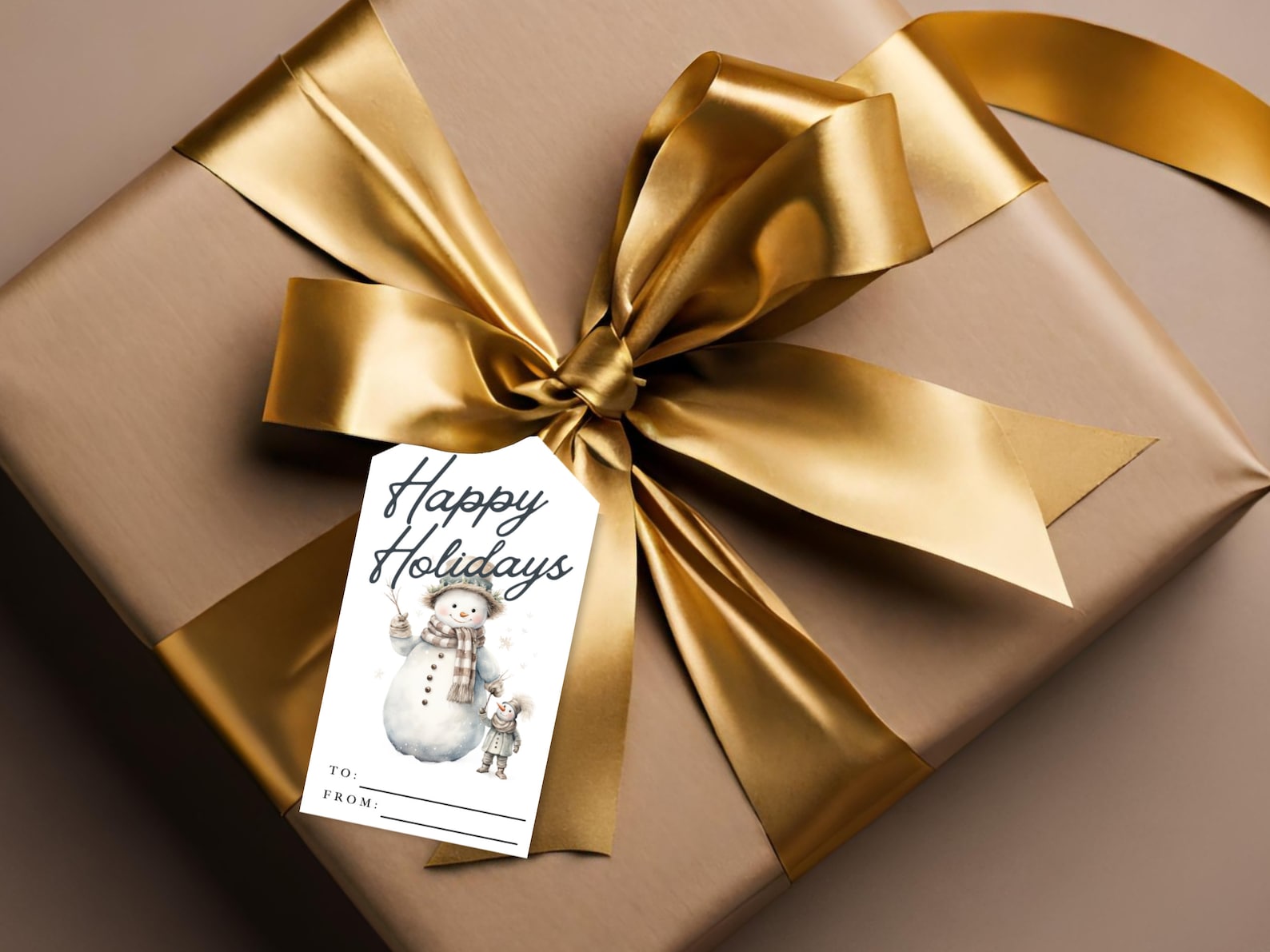 Snowman Happy Holiday Gift Tags Set of 10 Printable Tags for Presents ...