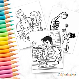 Celebrate Dad! 16 Fun Coloring Pages for Kids - Instant Download PDF ...