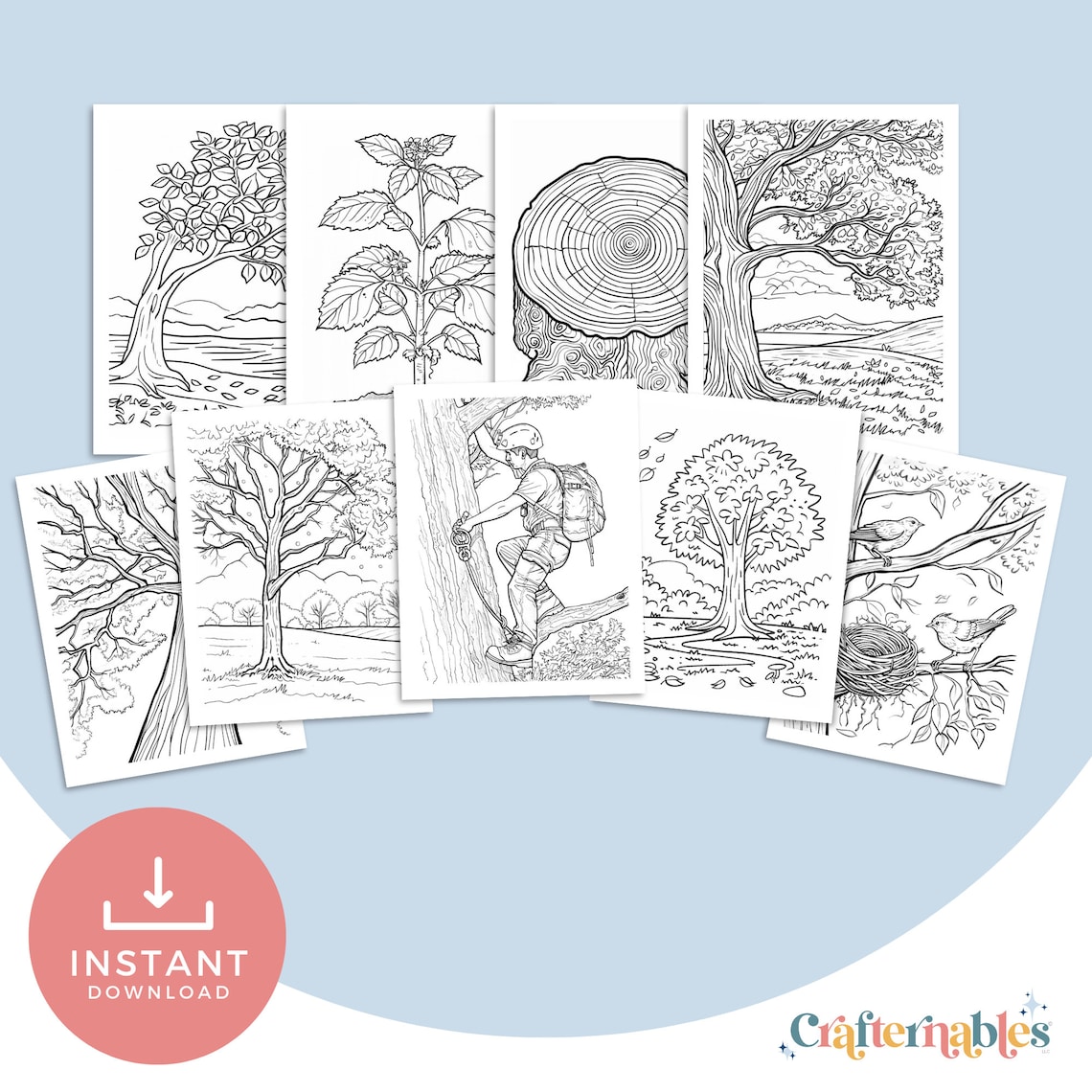 Arbor Day Coloring Pages - Instant Download PDF for Nature Enthusiasts ...