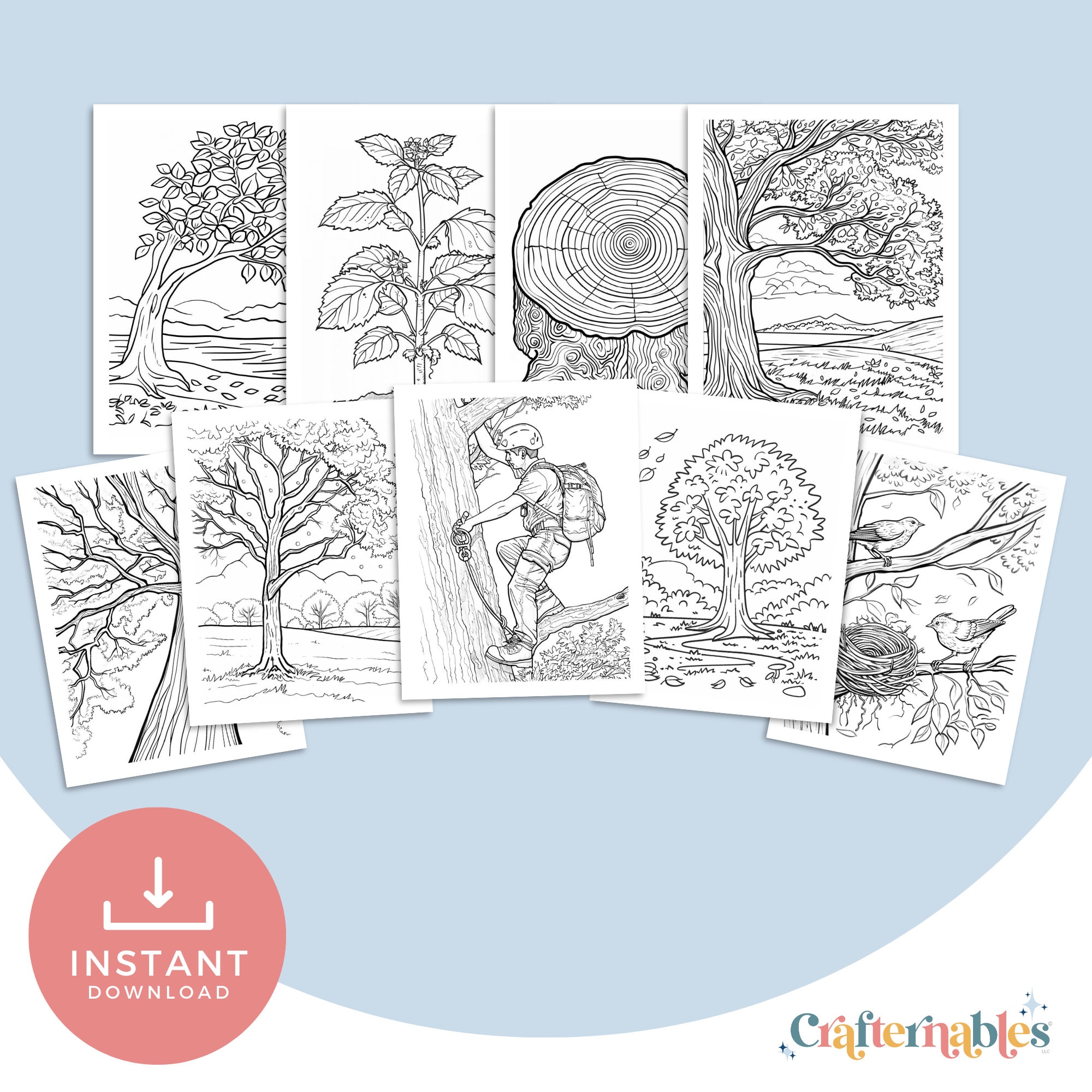Arbor Day Coloring Pages - Instant Download PDF for Nature Enthusiasts ...