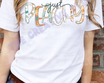 Cute "just Peachy" -- Digital Design -- PNG + SVG Download - Etsy