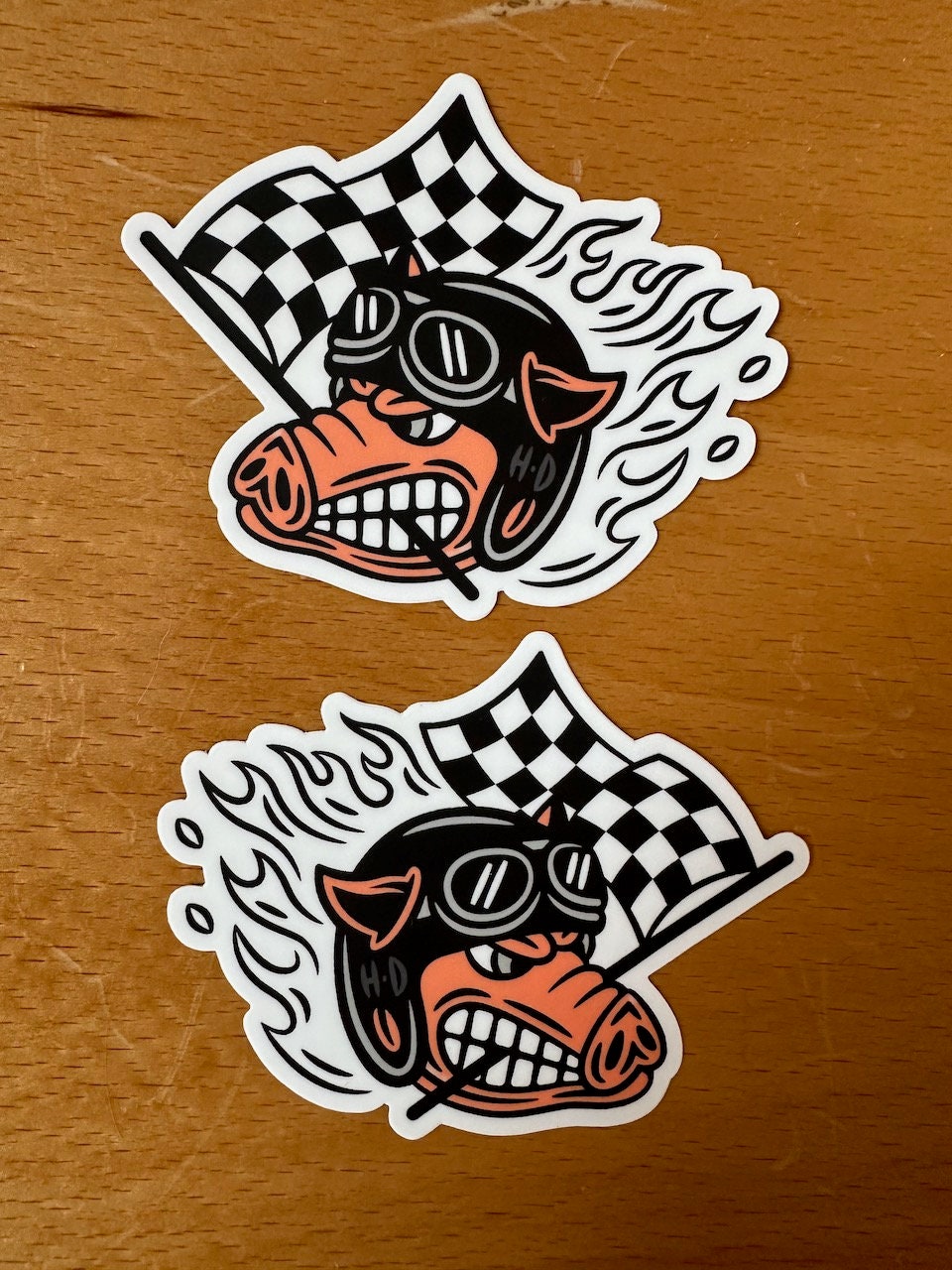 Fast Johnnie Hog Sticker on White Background - Etsy