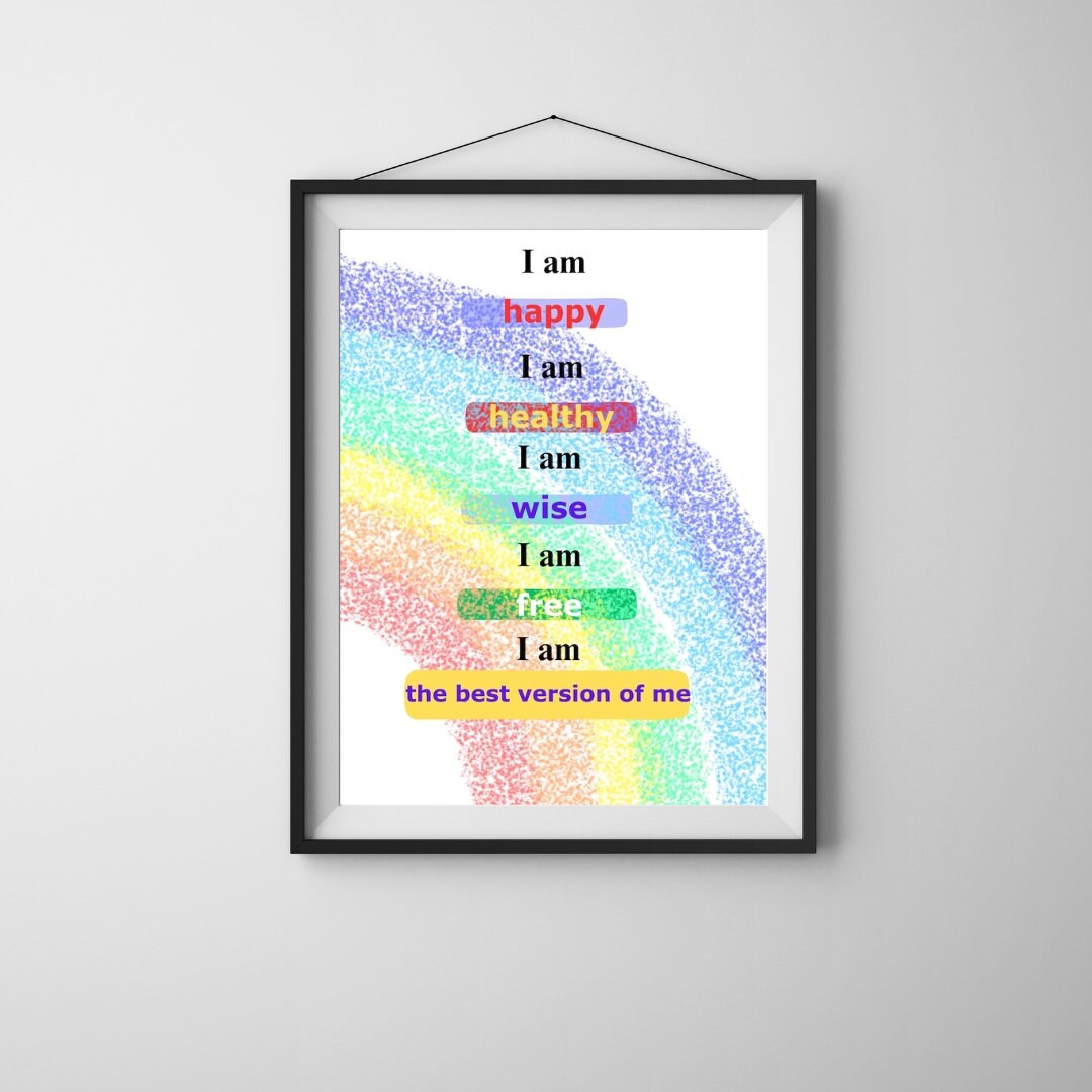 Positive Affirmation Wall Art for Kids - Etsy