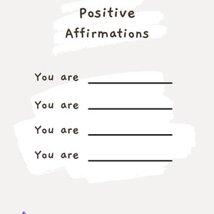 Positive Affirmation Activity Pages for Kids - Etsy