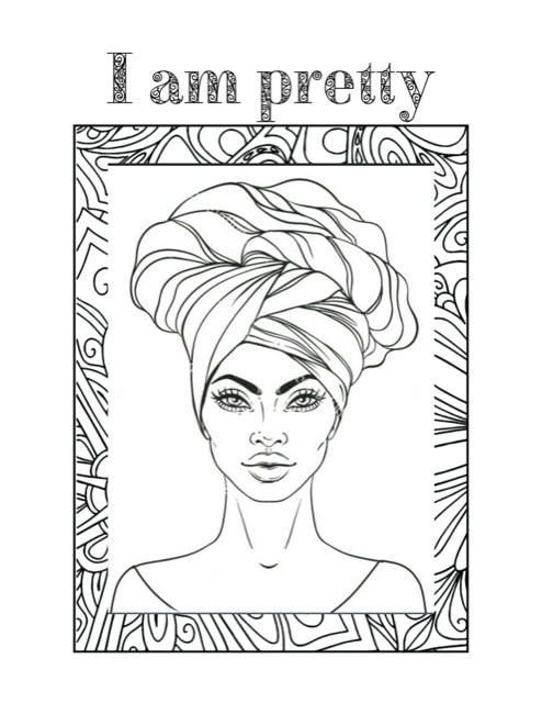 Adult Coloring Book Black Girl Magic Mandala | Affirmatio Mindfulness ...