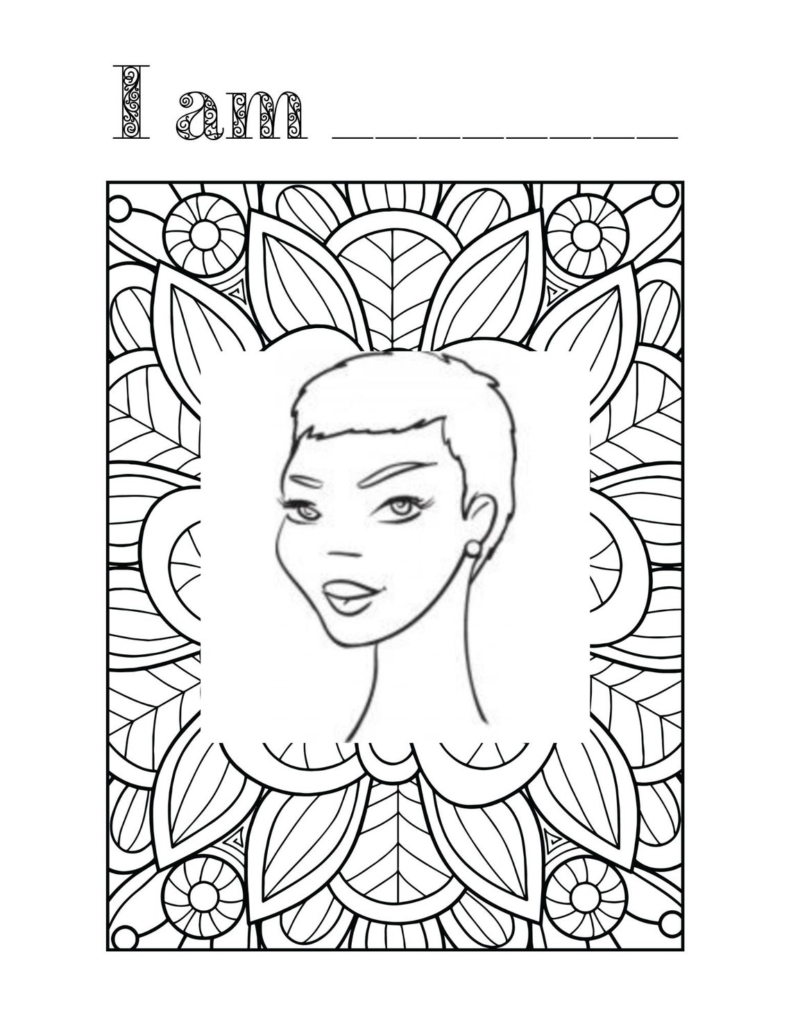 Adult Coloring Pages Black Girl Magic Mandala Affirmations Mindfulness ...