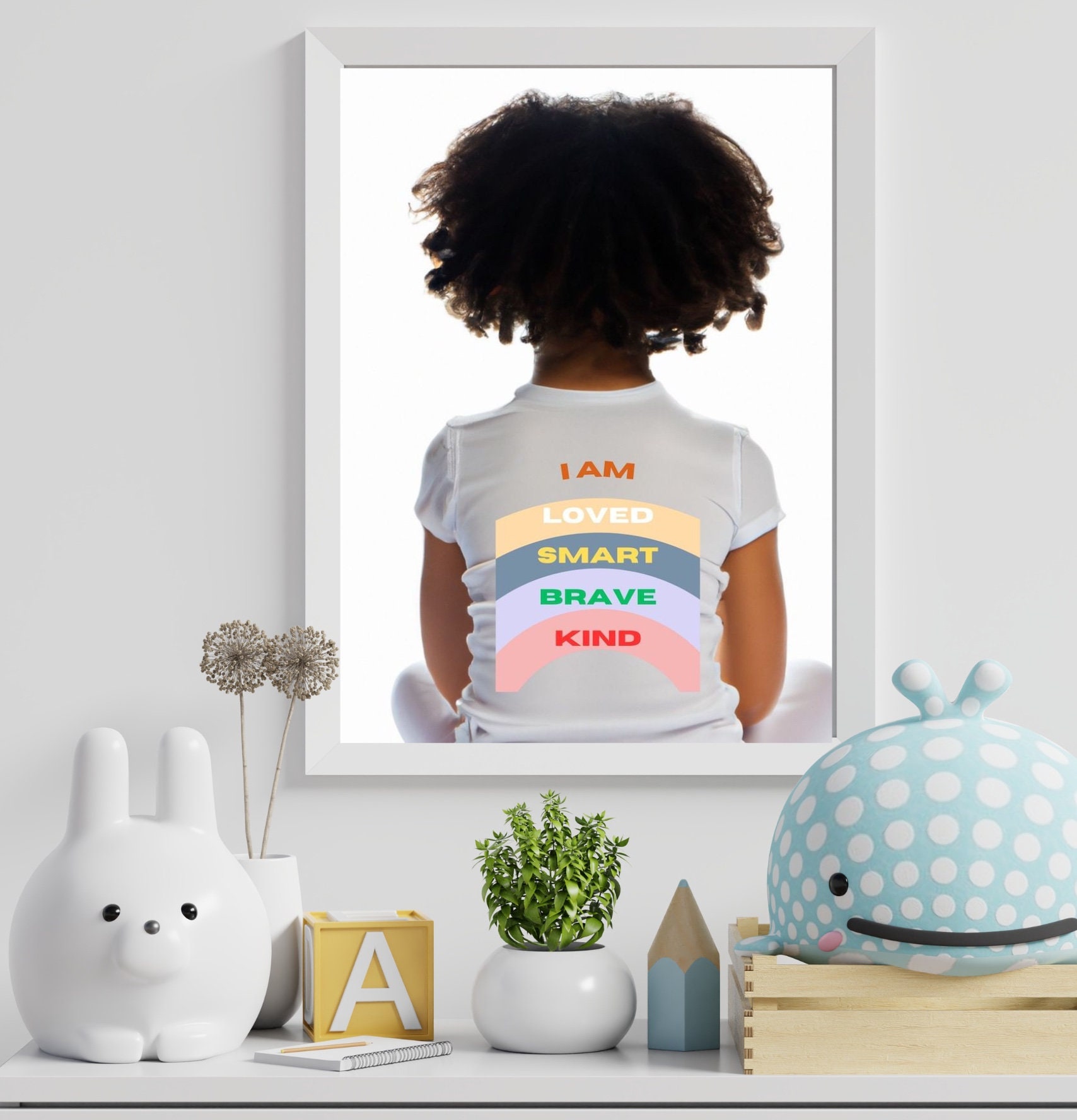 I Am Positive Affirmations Digital Wall Print for Kids - Etsy