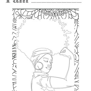 Adult Coloring Pages Black Girl Magic Mandala | Affirmations ...